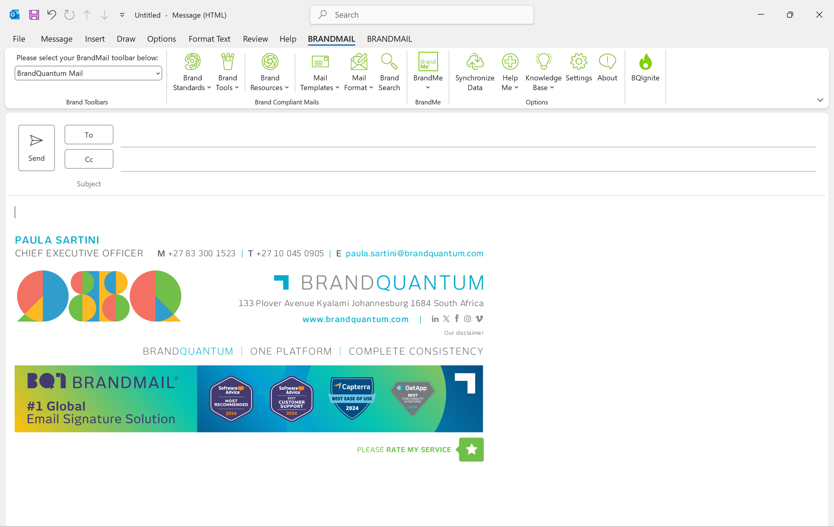 BrandMail version 68 boasts a refreshed interface design